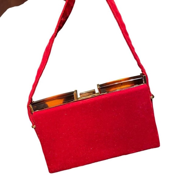 Bags | Antique Red Velvet Purse For Feeling Like Me Youre In The Movie ...